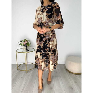 ModnaKiecka.pl Czarno-Brązowa Sukienka Maxi - GLAMI.pl