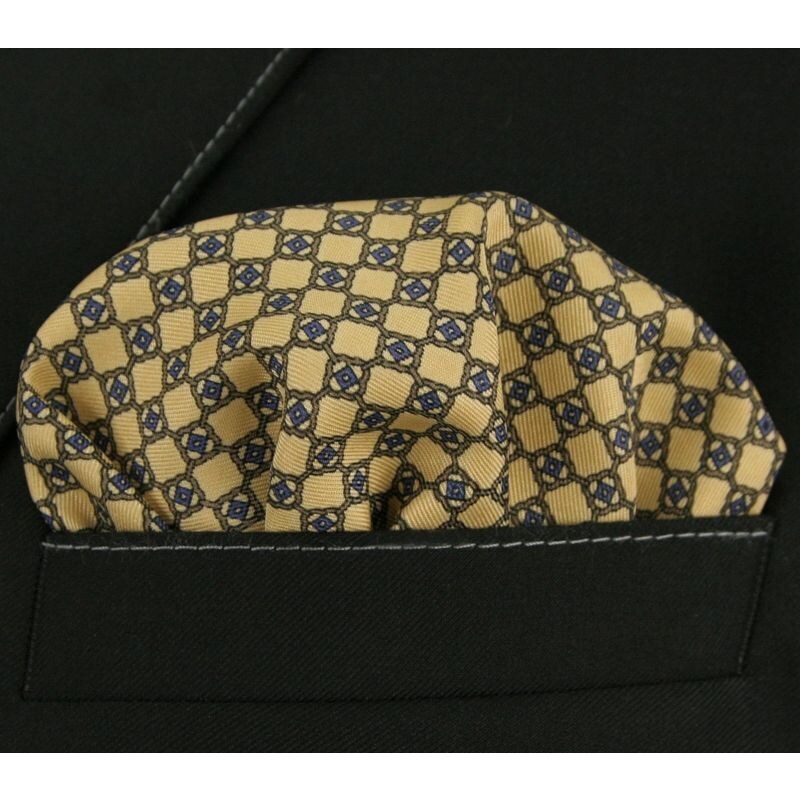 Oryginalna Poszetka Męska, Figury Geometryczne - ALTIES - Złota ...