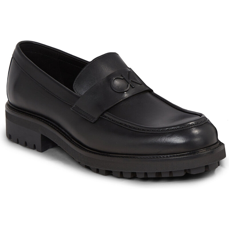 Calvin Klein Mokasyny Moccasin W/ Bold Logo HM0HM01245 Czarny - GLAMI.pl