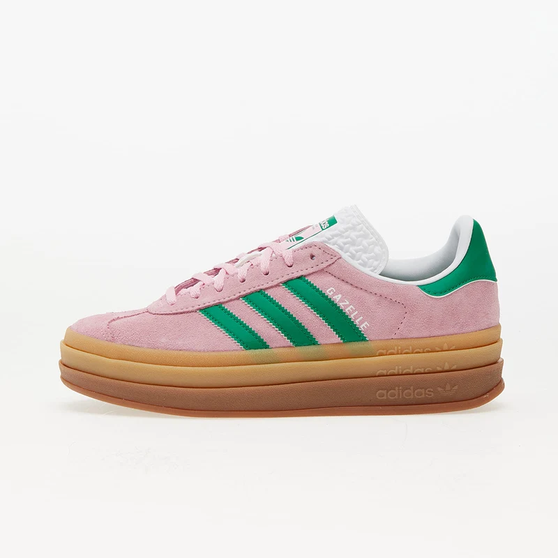adidas Originals Trampki adidas Gazelle Bold W True Pink/ Green/ Ftw ...