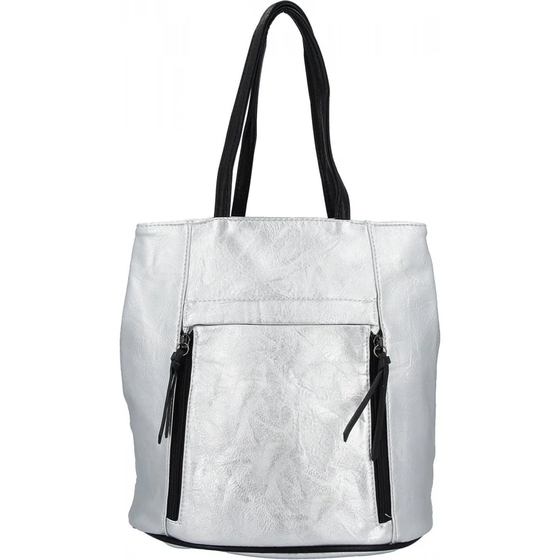 Uniwersalna Torebka Damska Plecak 2w1 firmy Hernan HB0355-1 Srebrna/Czarna - GLAMI.pl