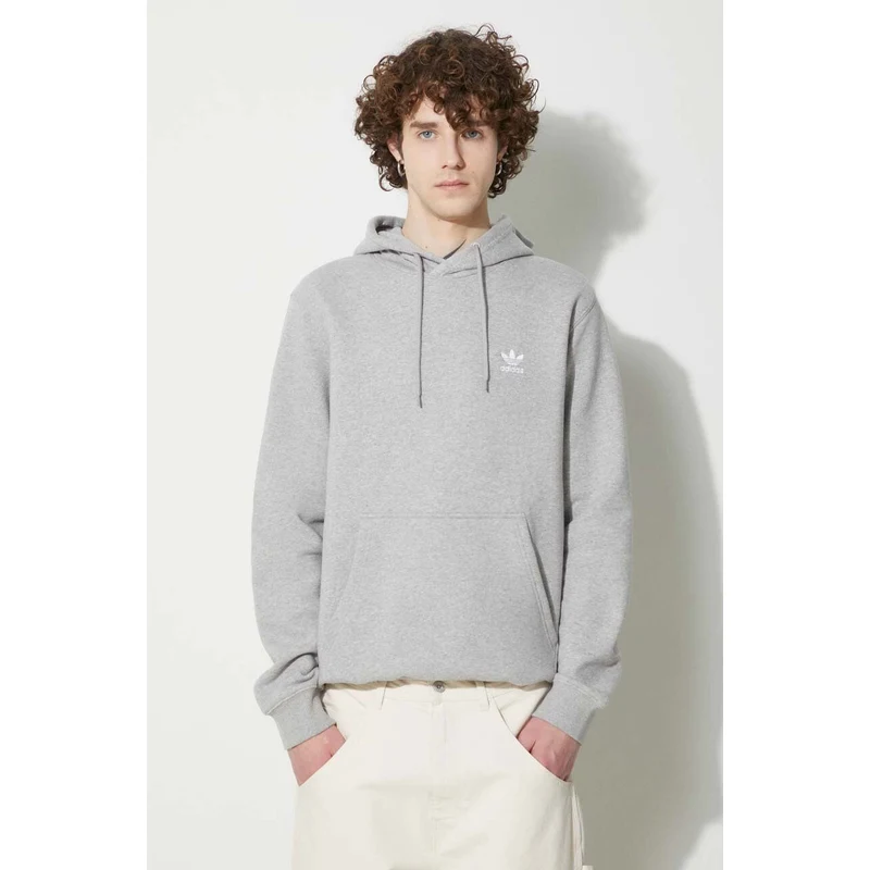 adidas Originals bluza Trefoil Essentials Hoodie męska kolor szary z ...
