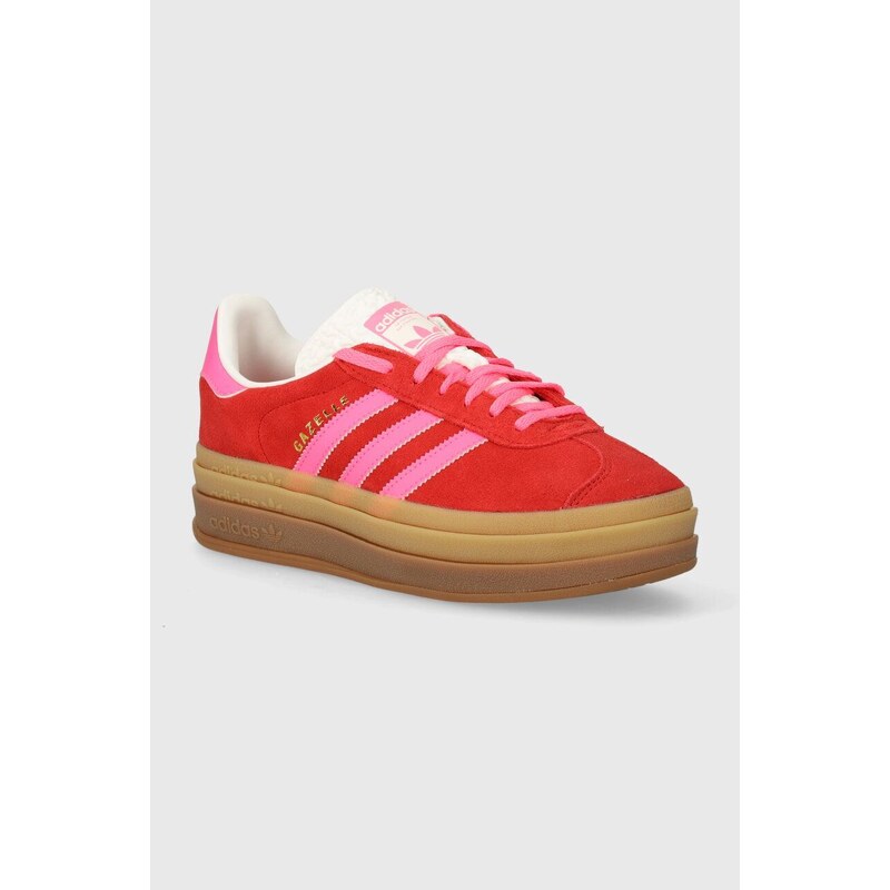 adidas Originals sneakersy zamszowe Gazelle Bold W kolor czerwony ...
